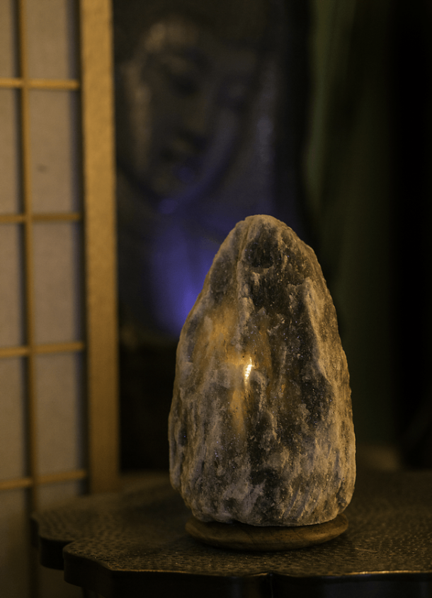 Rare Grey Himalayan Salt Crystal Lamp | Fair Trade | So Well